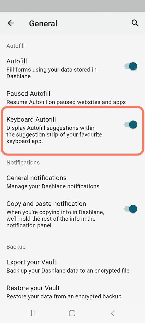 Autofill your data on Android – Dashlane