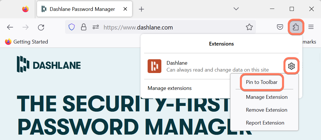 Installieren der Dashlane Smart Extension – Dashlane