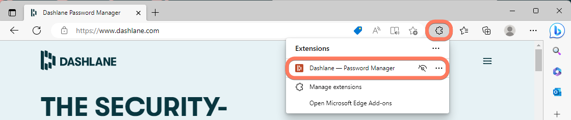 Installieren der Dashlane Smart Extension – Dashlane