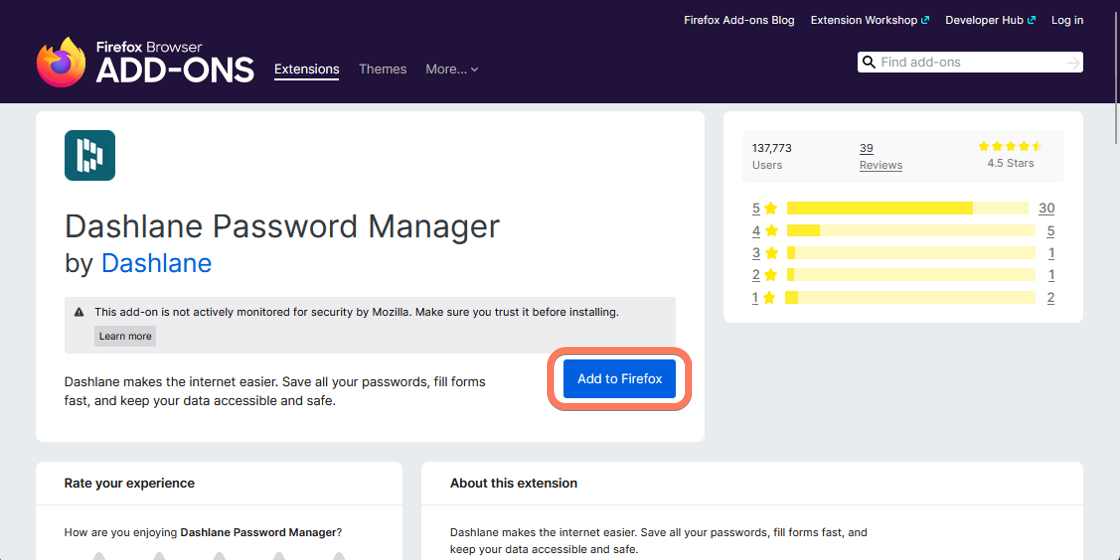 Installieren Sie die Dashlane Smart Extension – Dashlane