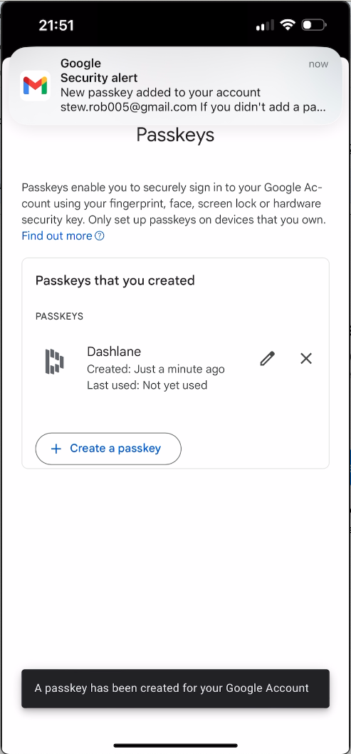 Secure your Google account using passkeys with Dashlane – Dashlane