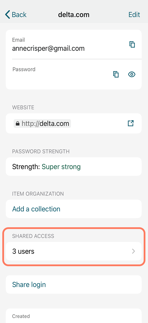 How do I find and use a login shared with me? – Dashlane