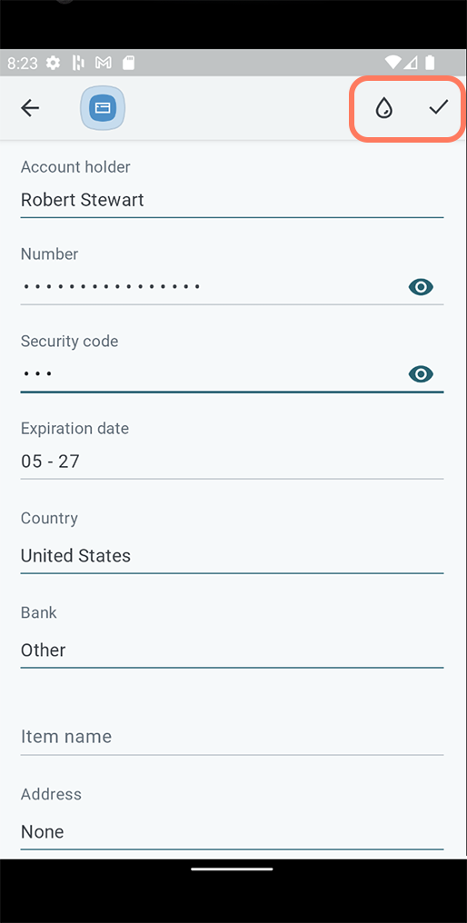 Manage payment cards and accounts saved in Dashlane – Dashlane