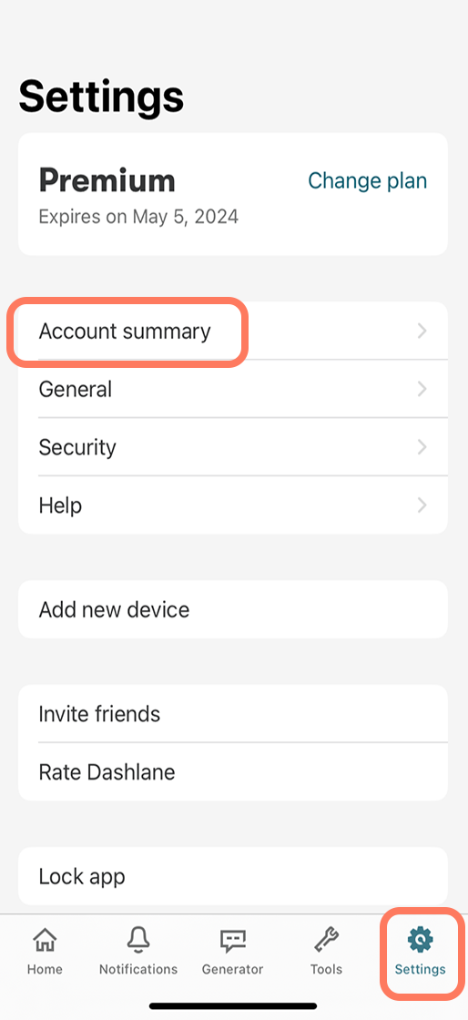 Change the email address I use to log in to Dashlane – Dashlane
