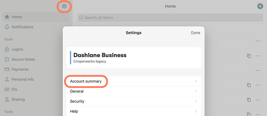 Change the email address I use to log in to Dashlane – Dashlane