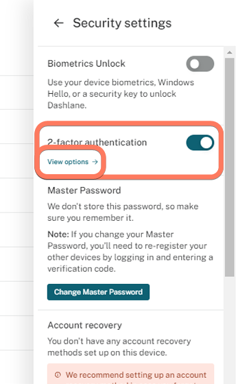 Use 2-factor authentication (2FA) to log in to your Dashlane account ...