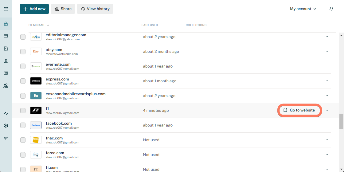 Log in to websites using Dashlane – Dashlane