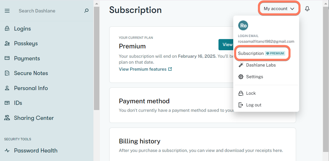Change your Dashlane plan – Dashlane