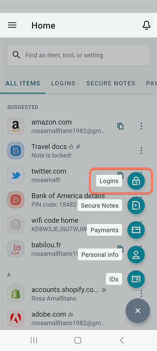Add logins directly in the Dashlane app – Dashlane