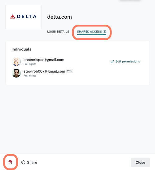How do I find and use a login shared with me? – Dashlane