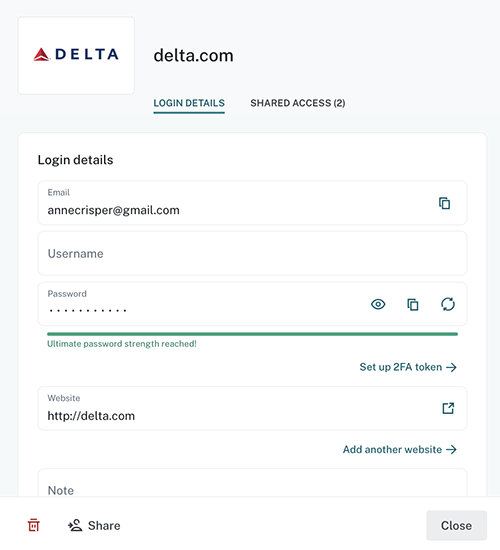 How do I find and use a login shared with me? – Dashlane