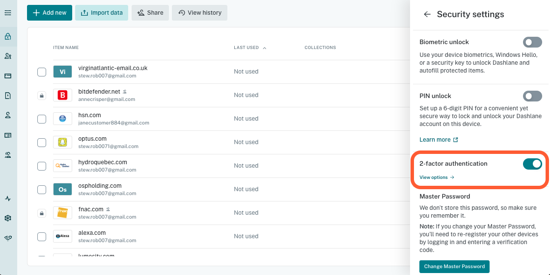 Use 2-factor authentication (2FA) to log in to your Dashlane account – Dashlane