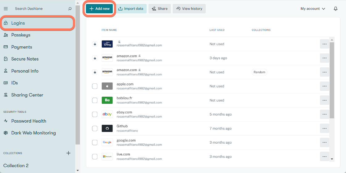 Add logins directly in the Dashlane app – Dashlane