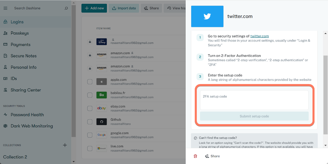 Protect logins stored in Dashlane with 2-factor authentication (2FA ...