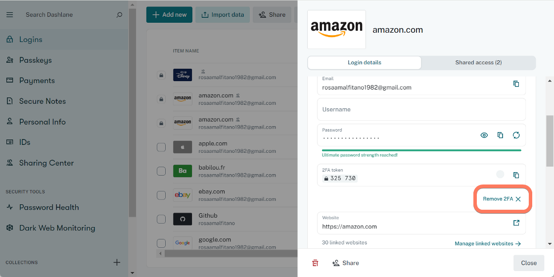 Protect logins stored in Dashlane with 2-factor authentication (2FA ...