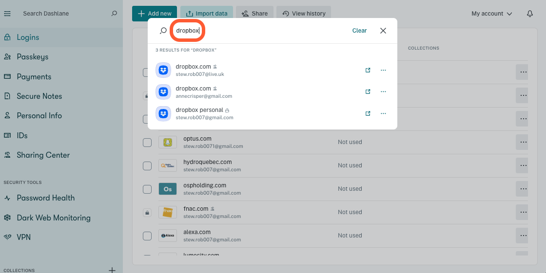 Clean up duplicate logins in Dashlane – Dashlane