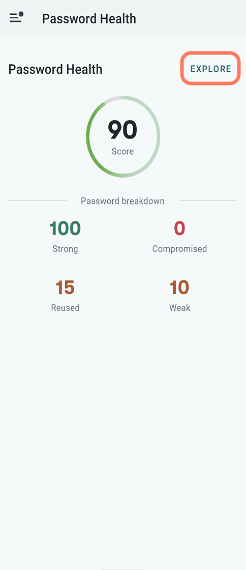 Password Health – Dashlane