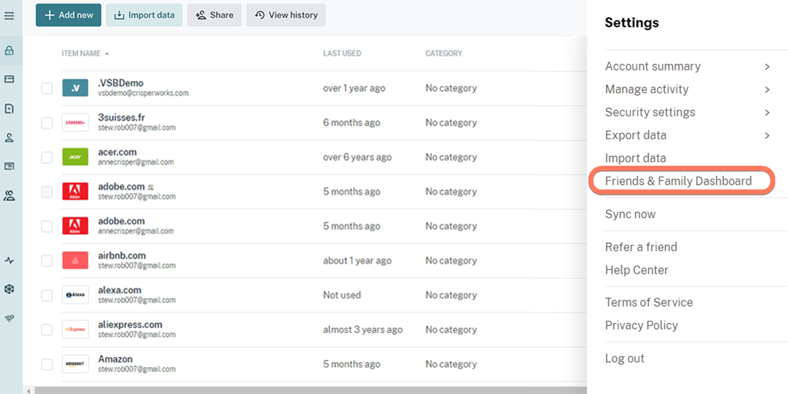 Remove someone from your Dashlane Friends & Family plan – Dashlane