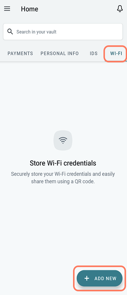 Agregar y gestionar credenciales de wifi en las aplicaciones móviles de Dashlane – Dashlane