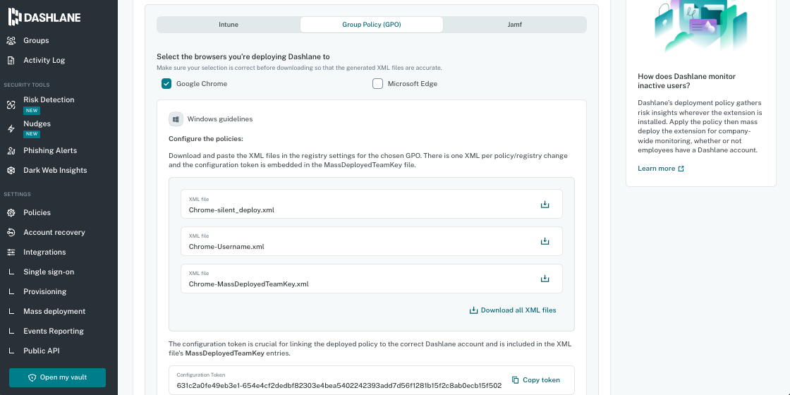 Despliegue masivo de Protección de credenciales de Omnix utilizando Windows y GPO – Dashlane