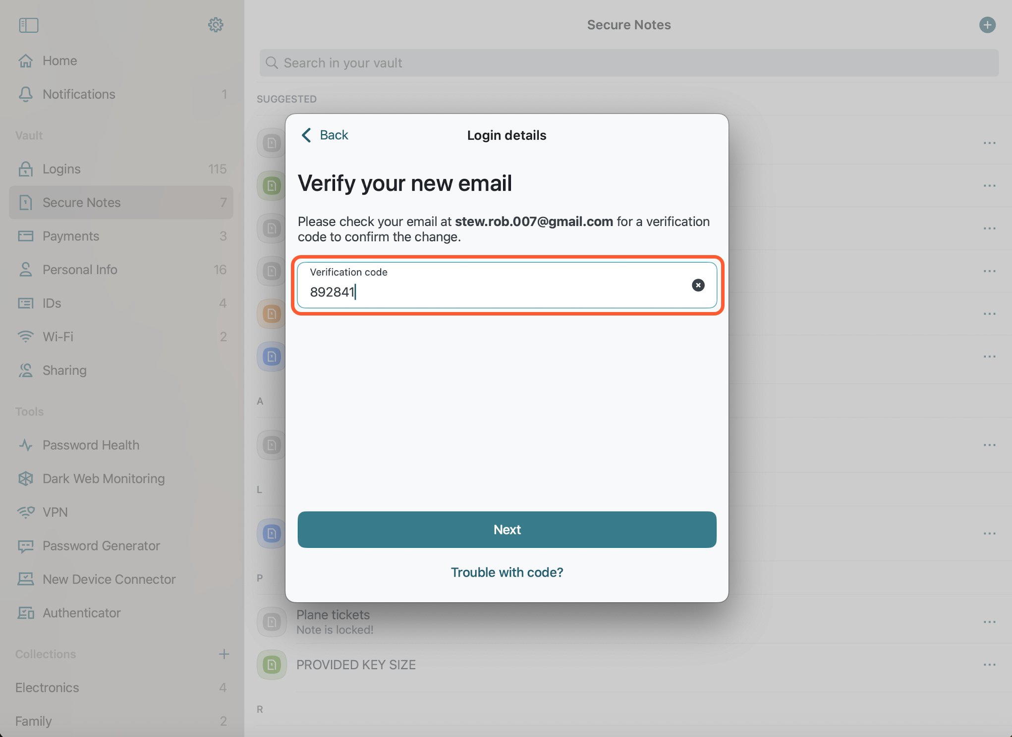Change the email address I use to log in to Dashlane – Dashlane