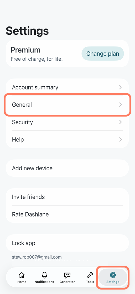 Export Dashlane data to a secure DASH file – Dashlane