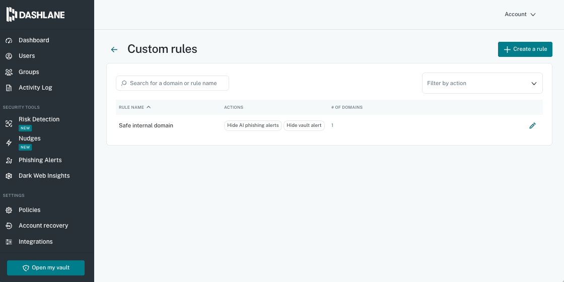 Set up Omnix AI phishing alerts – Dashlane