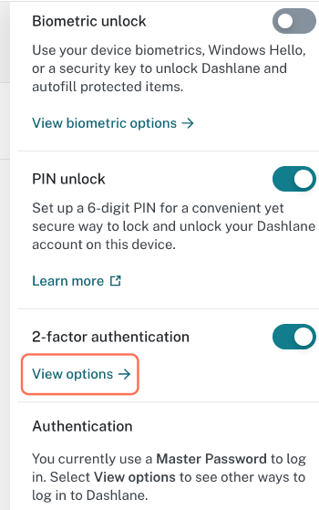 Use 2-factor authentication (2FA) to log in to your Dashlane account ...