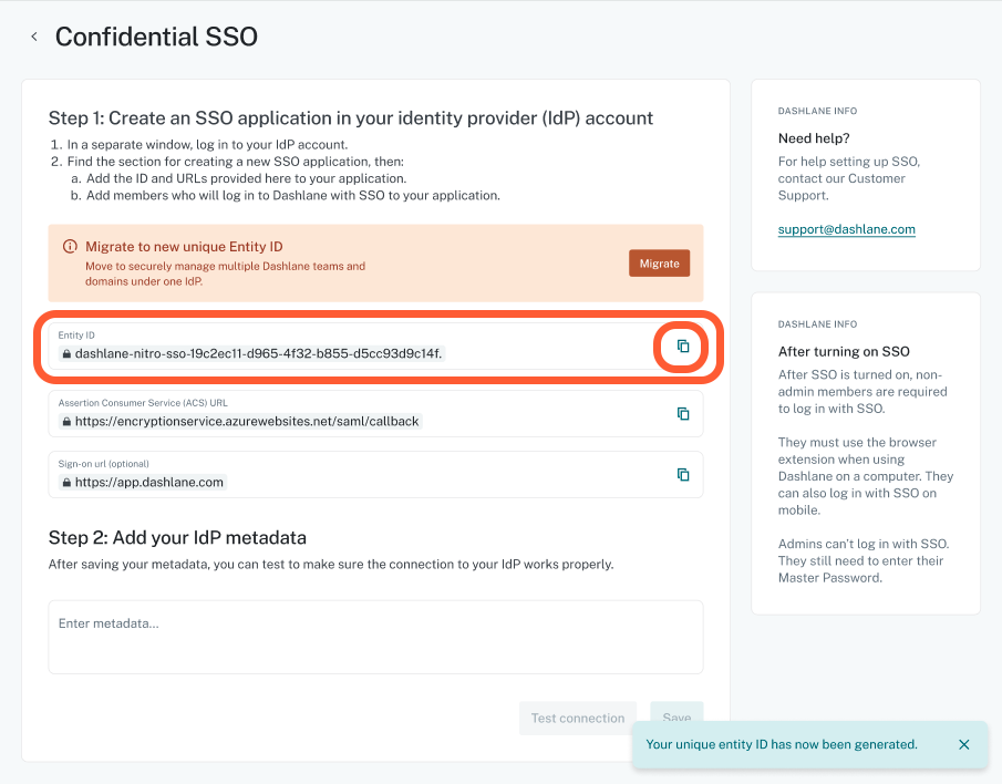 Use SSO confidencial de Dashlane y aprovisionamiento de SCIM para ...